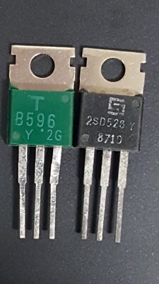 Toshiba 2SB596-Y & Synertek 2SD526-Y (1 pair) as obtained from ONKYO | eBay