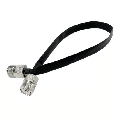 Window/Door Pass Through Flat RF Coaxial Cable SO239 UHF Female 12-Inch ...