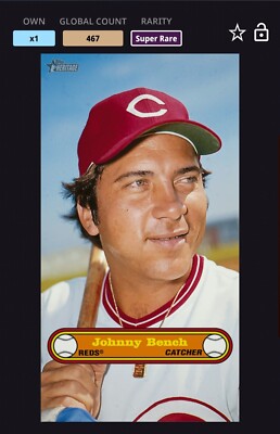 Topps BUNT DIGITAL Heritage 2021 JOHNNY BENCH Reds 1972 Posters SR ...