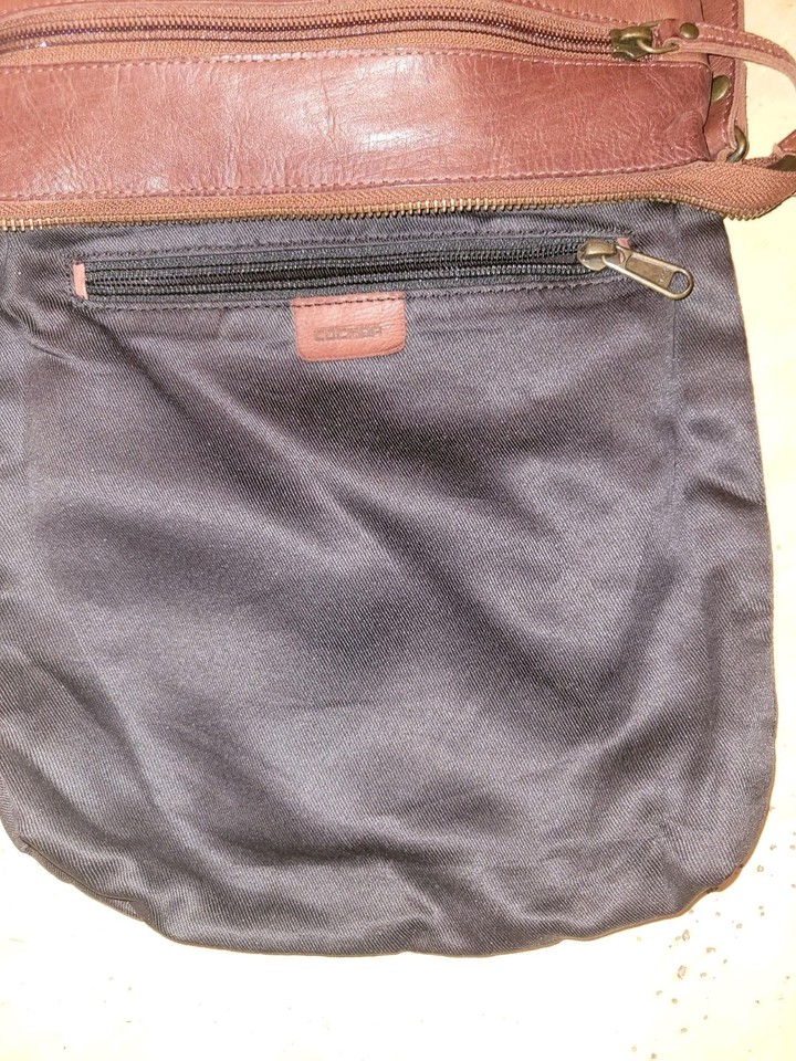 Vintage Cochoa Oxblood Leather Crossbody Purse – Soft Leather ...