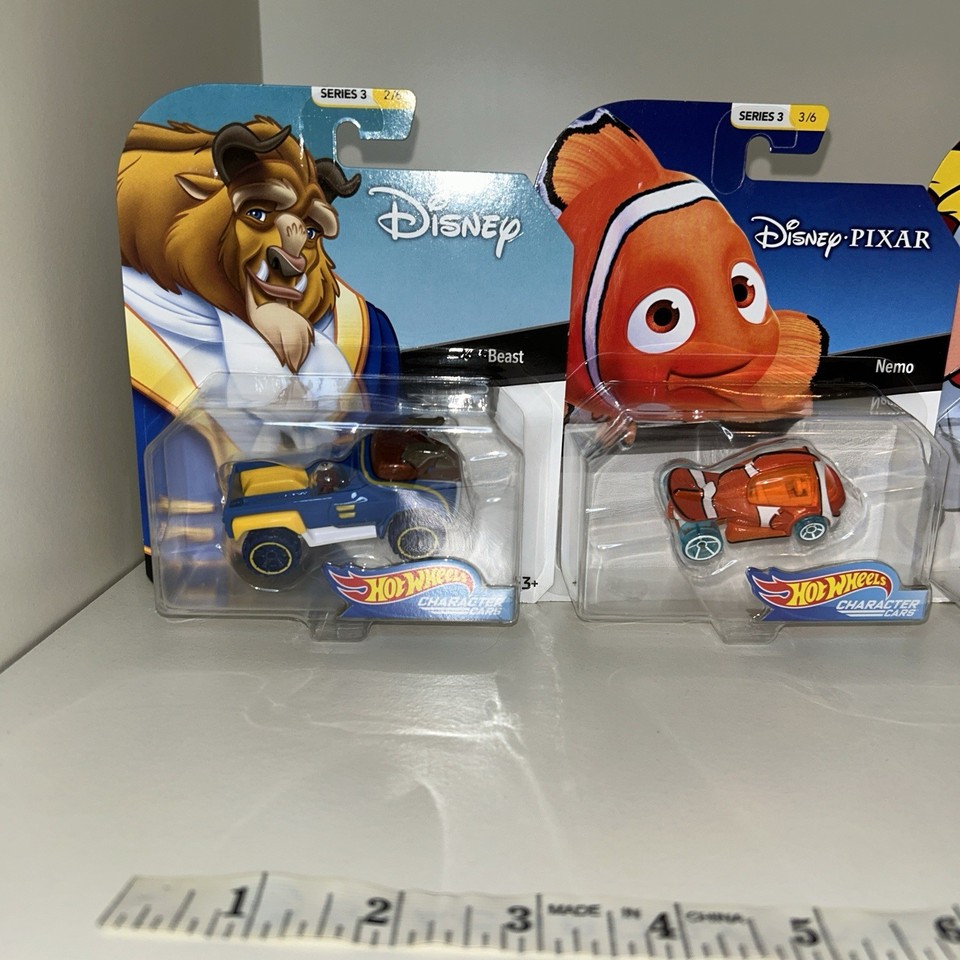 Hot Wheels Disney Character Cars Nemo Beast Dumbo Maui Series 3 New | eBay