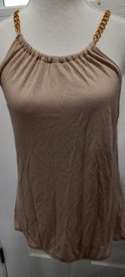 New York And Company Woman Sleeveless Top Shirt Size Medium Gold Chain ...