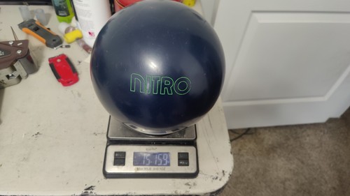 16lb Ebonite Nitro Dark Blue Bowling Ball Single Drill | eBay