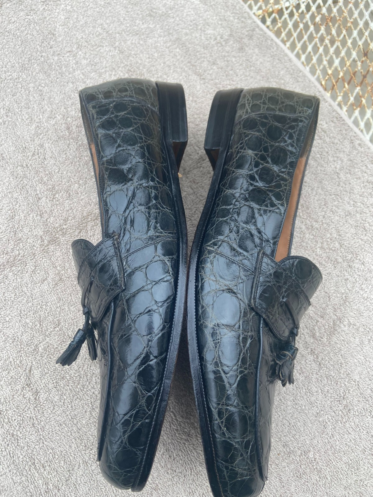 MEZLAN Genuine Crocodile Alligator Shoes Leather Caleb Size 15 M 3891 ...