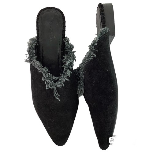 Rag & Co Black Pointy Toe Mules Slip On Shoes Size 7 | eBay