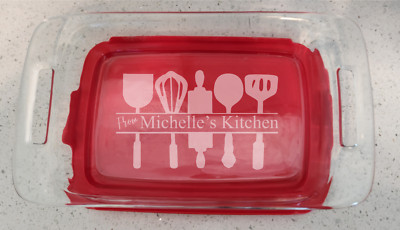 Personalized Pyrex Baking Dish Engraved with your name 7x11 with Lid | eBay