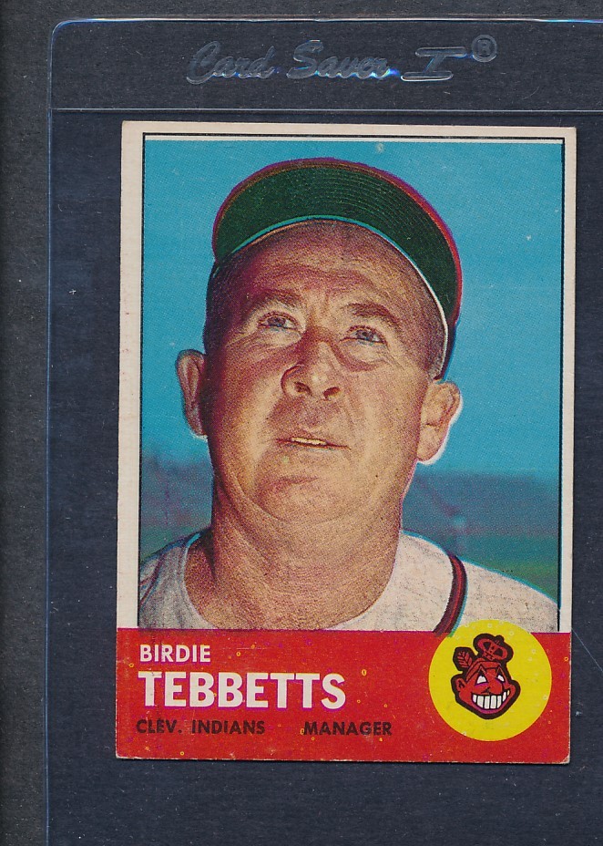 1963 Topps #048 Birdie Tebbetts Indians VG *55 | eBay