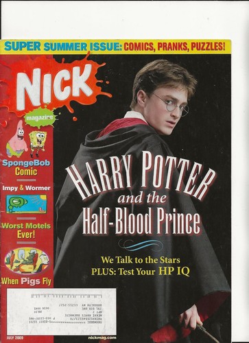 DAMAGED Nickelodeon Magazine #154 July 2009 Nick Harry Potter SpongeBob ...