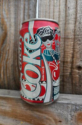 1989 Vintage Cherry Coke - Cherry Coca-Cola - Open Can - Red and Teal ...