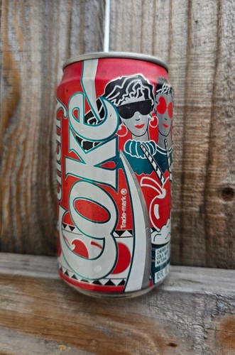 1989 Vintage Cherry Coke - Cherry Coca-Cola - Open Can - Red and Teal ...