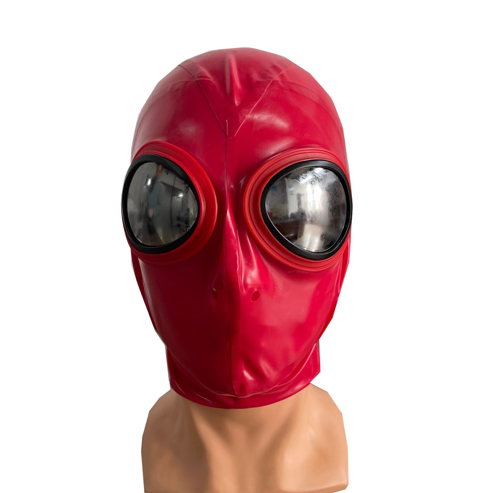 Full cover latex gummi mask with eye glass latex mask glass 0.4mm ...