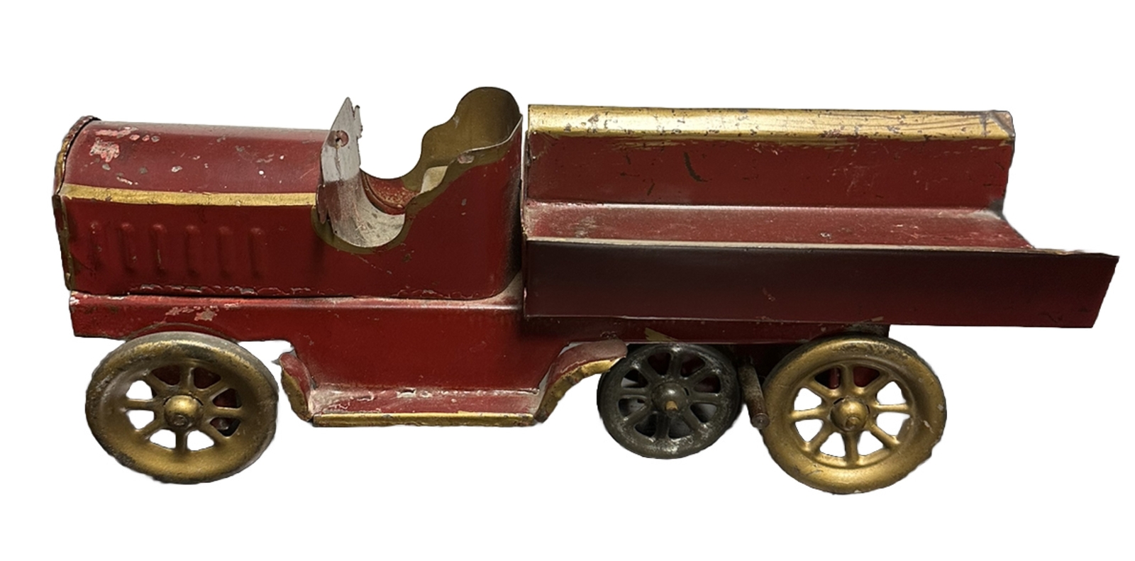 Antique 1909 Tin Fire 14” Engine Toy Truck hill climber schieble RARE ...