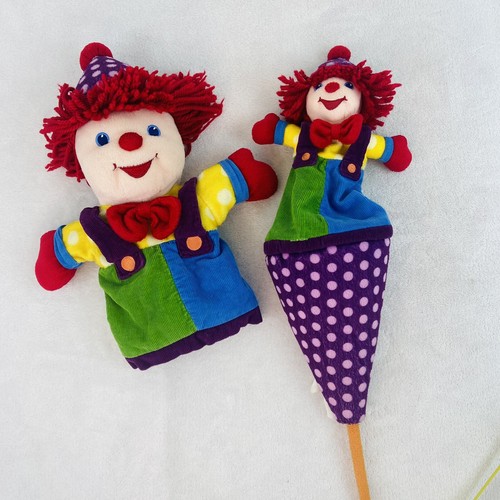 Gymboree Gymbo Clown Push Up Stick Cone Puppet Plush Peekaboo and Hand ...
