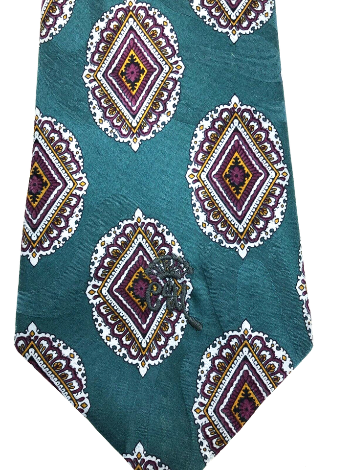 Countess Mara Necktie All Silk Made In USA Imported Silk Green 55 inch ...