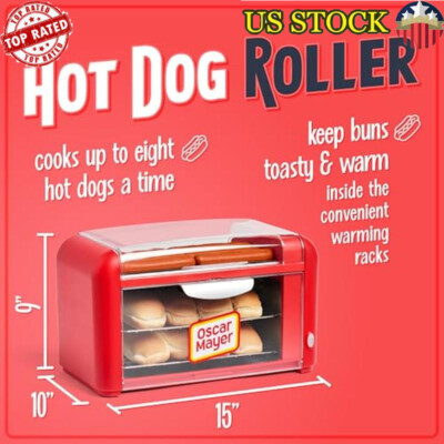 Hot Dog Roller Grill Cooker Stainless Steel Adjustable Timer Dogs ...