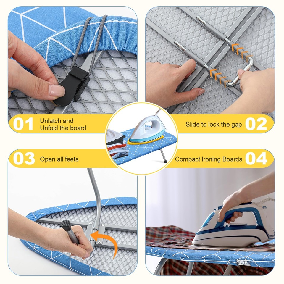 Tabletop Ironing Board, Small Compact Ironing Board with Iron Mat 32 x ...