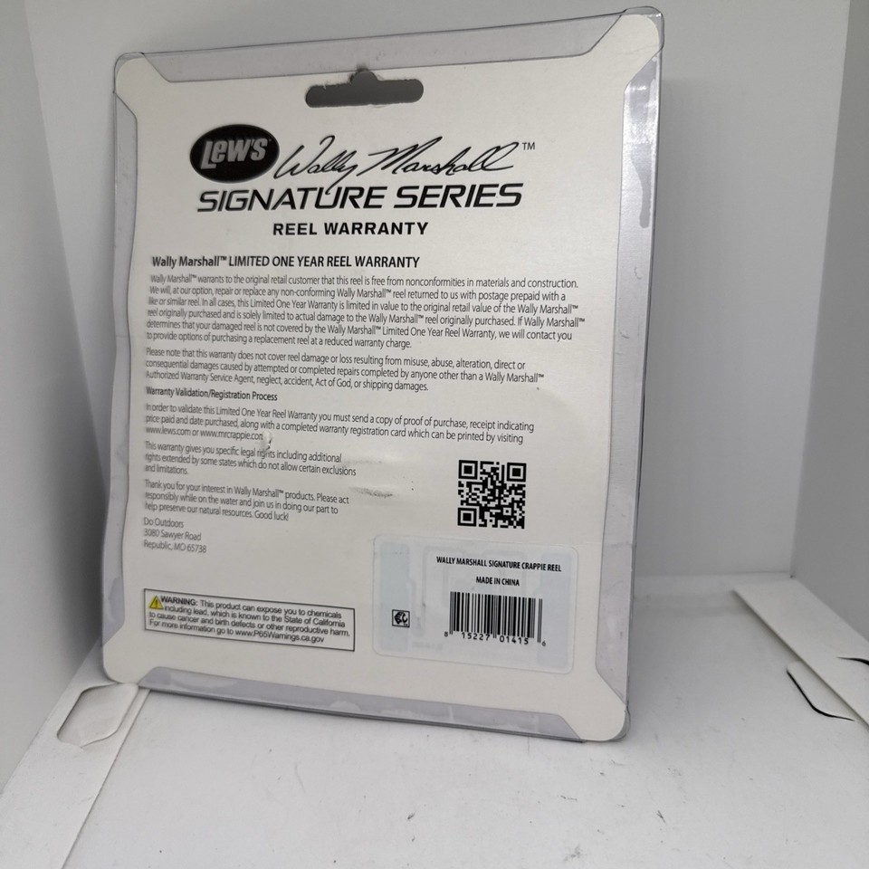 LEW'S WALLY MARSHALL SIGNATURE SERIES WMR5 CRAPPIE REEL 815227014156| eBay