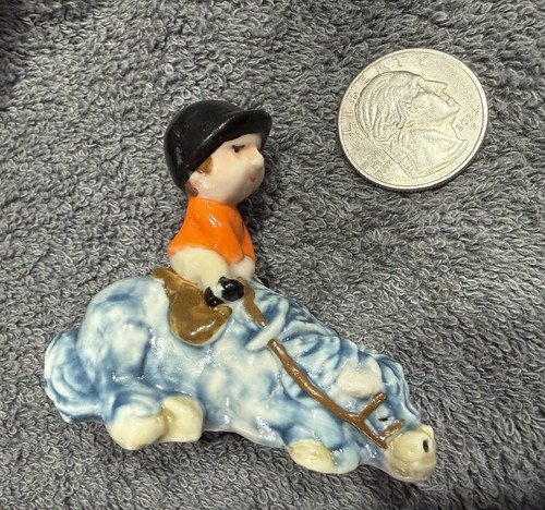 John Beswick England Norman Thelwell Kick Start Porcelain Horse Jockey ...