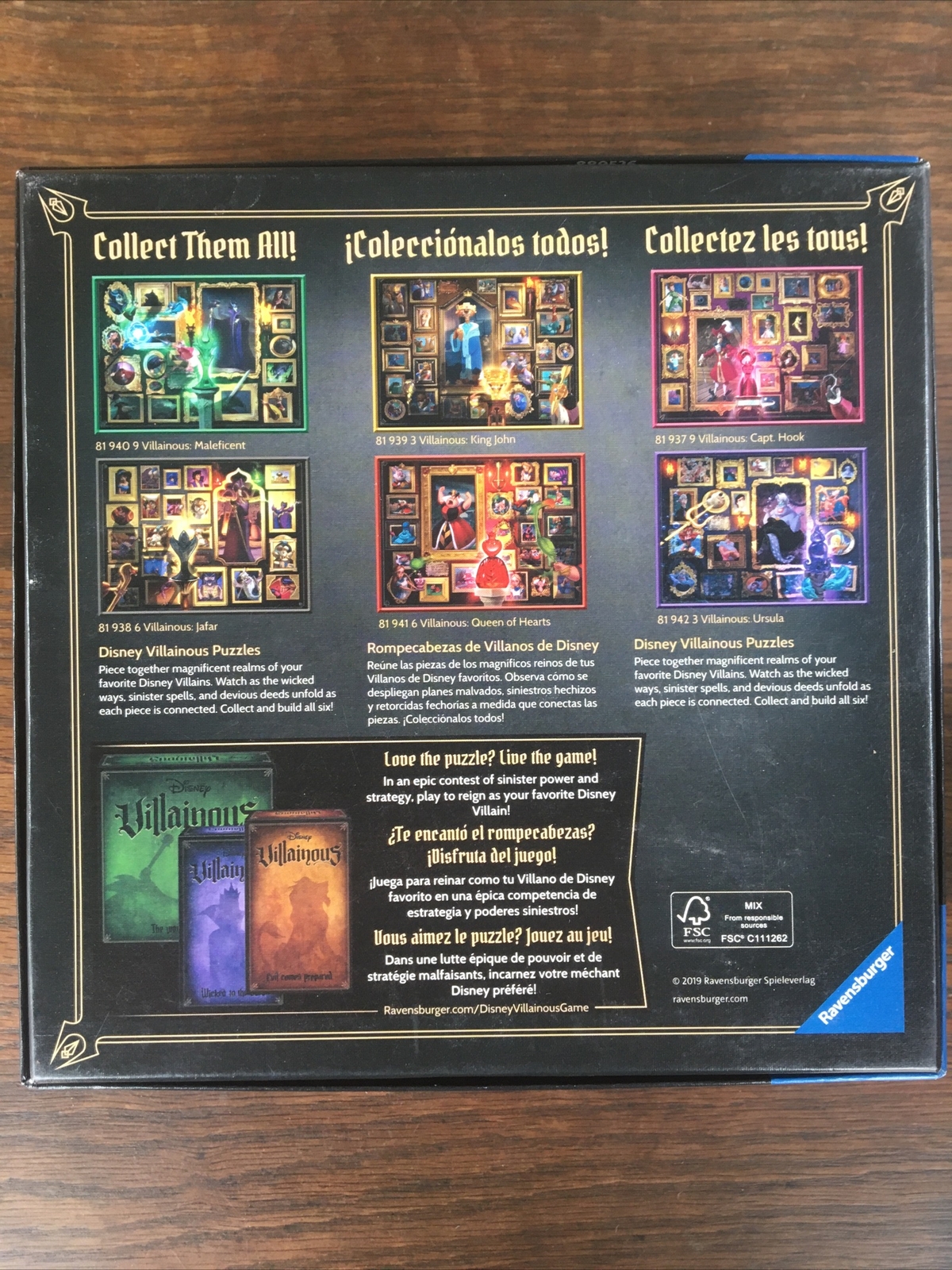 Ravensburger Disney Villainous Captain Hook Villain Puzzle 1,000 Pieces ...