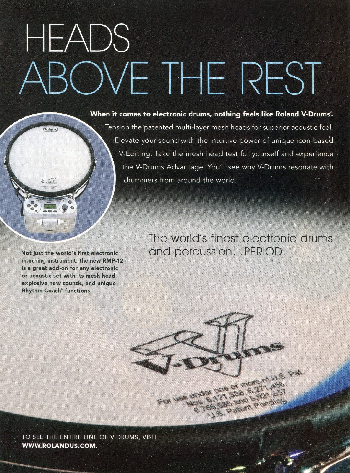 2009 Print Ad of Roland V-Drums RMP-12 Electronic Drum | eBay