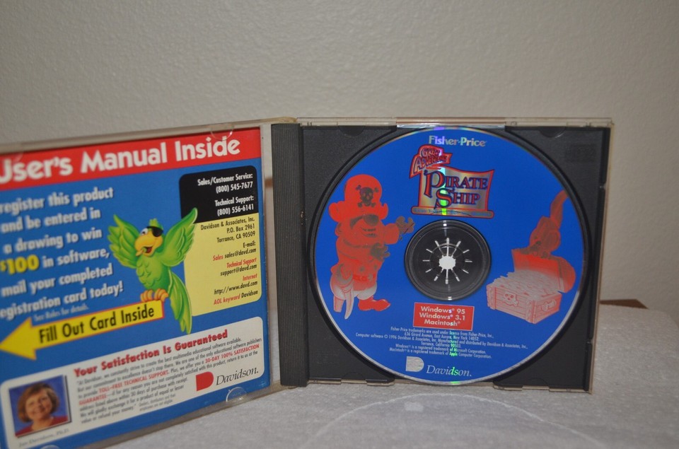 Fisher Price Great Adventure Pirate Ship Windows CD-Rom Kids Computer ...
