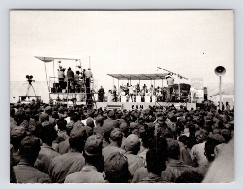 1965 Vietnam War Concert For Soldiers Crowd~Audience View~VTG B&W Photo ...