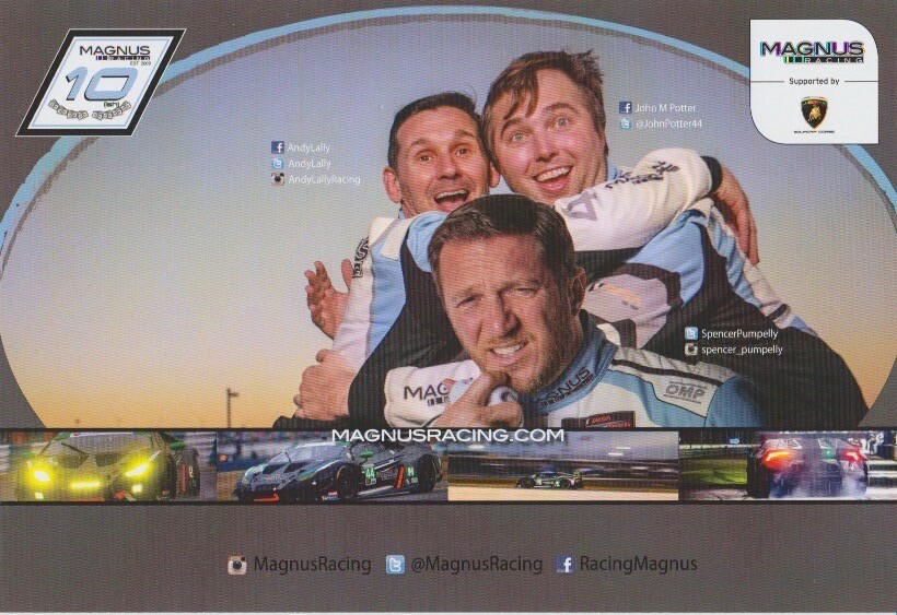 2019 Magnus Racing Lamborghini Huracán GTD signed Petit Le Mans IMSA ...