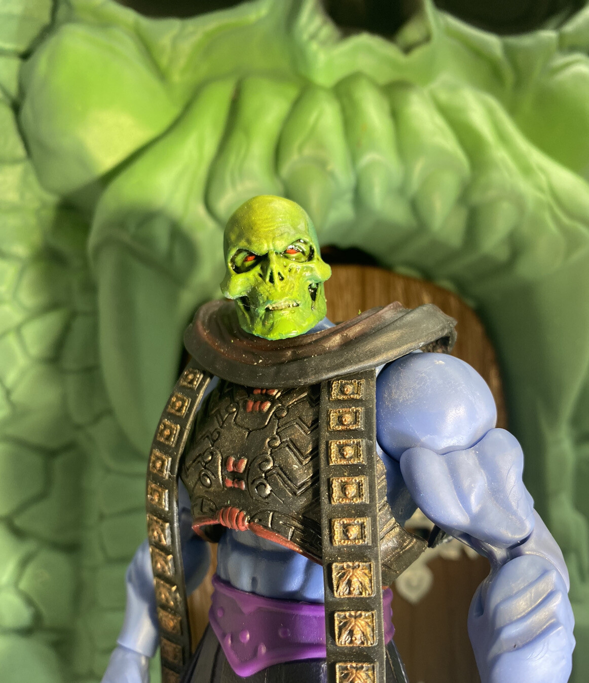 Motu Masterverse Custom Despot Skeletor Hoodless (green) Head | eBay