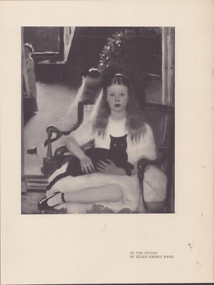 Vintage Art Print - In The Studio - By Ellen Emmet Rand - (Girl With ...