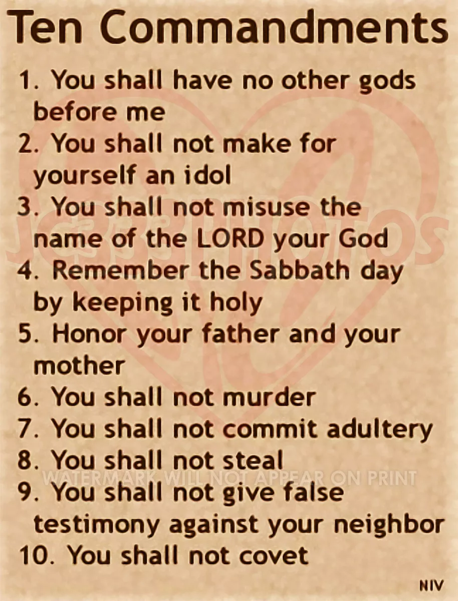 Ten Commandments Of God