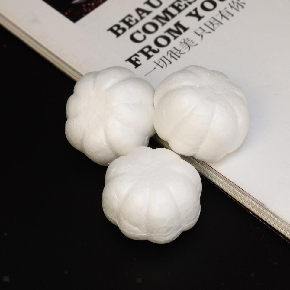 20 Pieces White Halloween Pumpkin Polystyrene Styrofoam Foam | eBay ...