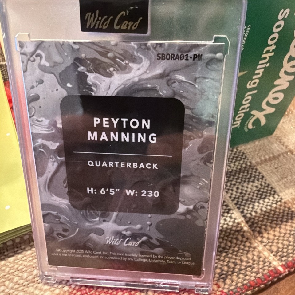 2025 Wild Card Splat 18/18 Bookend Color/Number Match Payton Manning | eBay