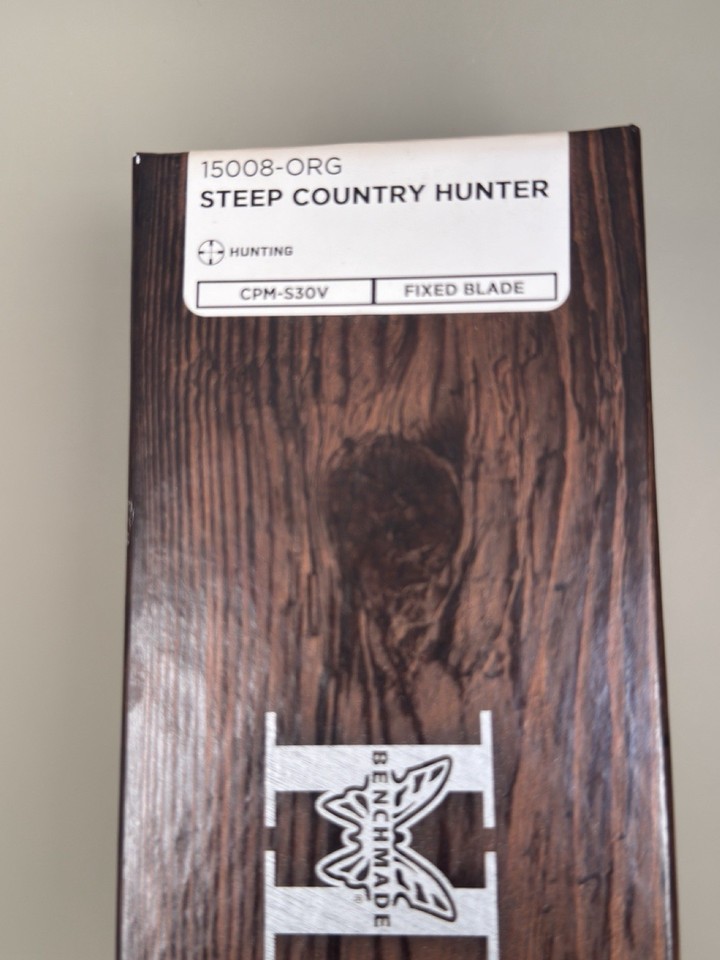 Benchmade Steep Country Hunter 15008-ORG CMP-S30V Fixed Blade Hunting ...