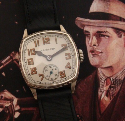 Exceedingly Handsome Men's 1926 Hamilton Deco Era Wristwatch w/Box ...