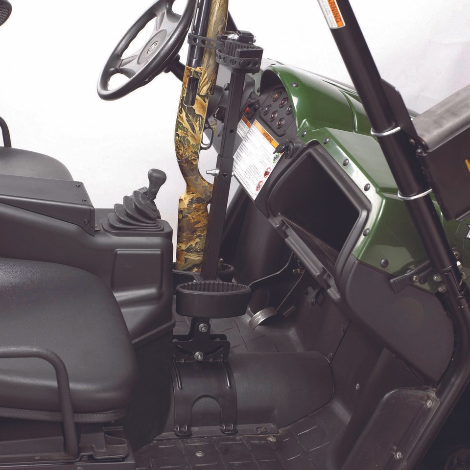 Kolpin UTV Cab Floor Cargo Mounted Gun Rack Holds 2 Rifle Black Steel ...