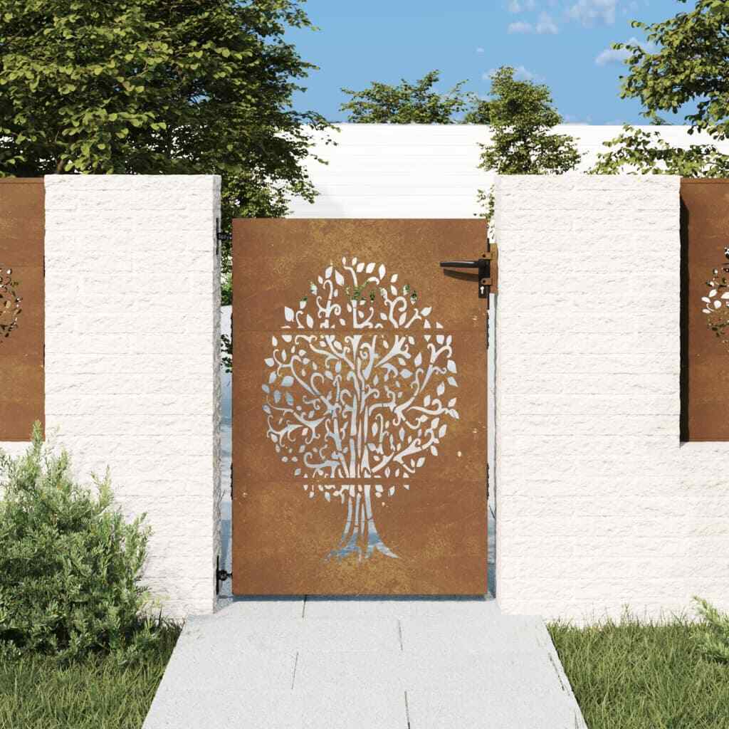 Tree Of Life Garden Gate ADEZZ Corten Steel Tree Of Life Garden Panel
