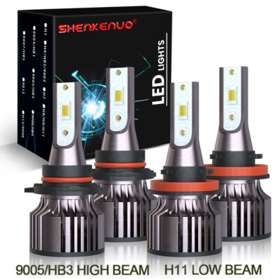 9005 H11 Hi/Lo LED Headlight Bulbs For Peterbilt 388 389 Trucks lamp ...