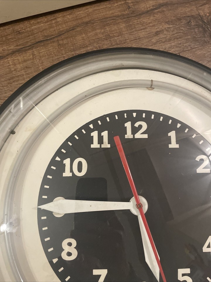 Vintage 50s Lighted NEON PAM Clock Co. Real Glass Front & Aluminum Housing WORKS | eBay