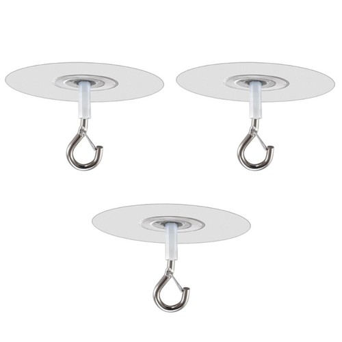 Set of 3pcs Versatile Stick on Hangers PunchFree Ceiling Hooks ...