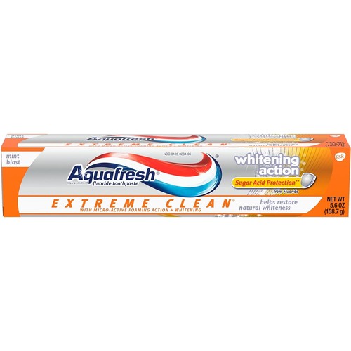 Aquafresh Extreme Clean Whitening Action Fluoride Toothpaste for Cavity ...
