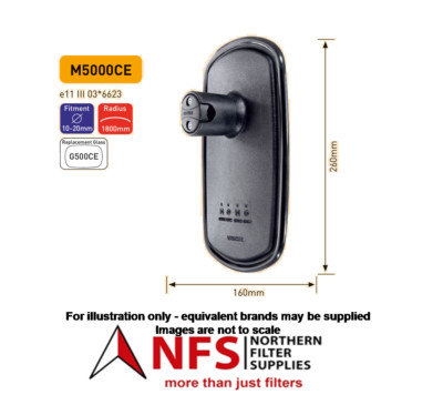 Mirror Head M5000CE JCB 123/04970, 331/63982, 334/E0829 Kubota ...