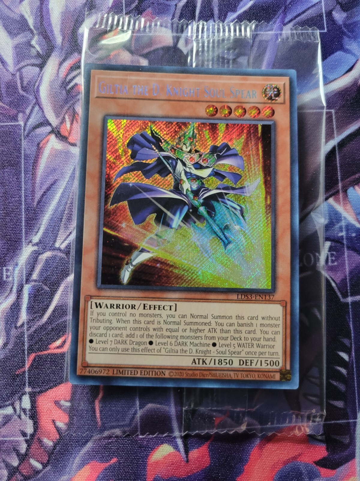 Yu-Gi-Oh! Giltia the D. Knight Soul Spear LIMITED EDITION Secret Rare ...