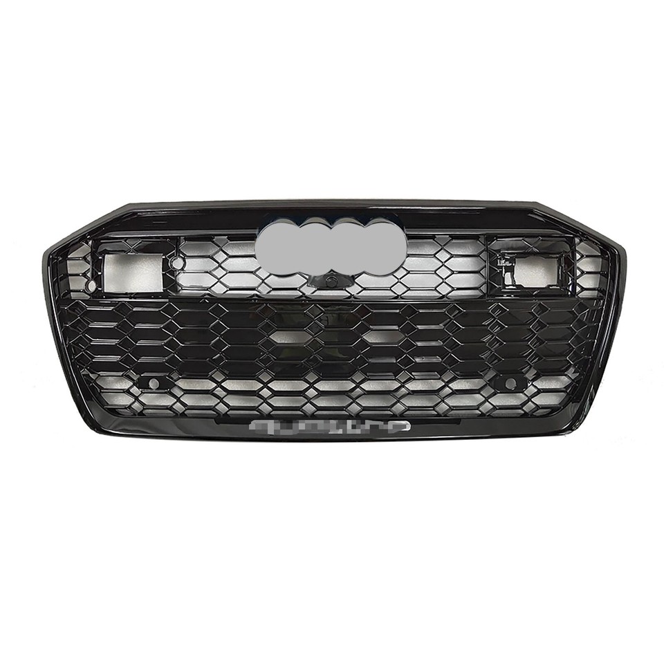 For Audi A6 S6 C8 2019-2025 Honeycomb Front Grille With ACC Hole Black ...