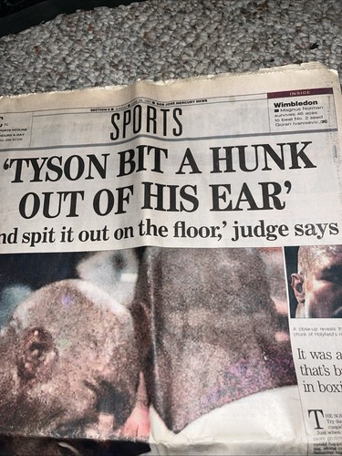 (EAR BITING) ORIGINAL MIKE TYSON VS EVANDER HOLYFIED | eBay