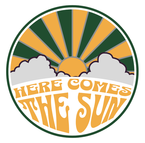 Here Comes The Sun Retro Vinyl Sticker Decal - 5 Pack | eBay