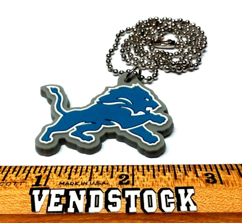 DETROIT LIONS PENDANT 21" CHAIN LOGO SOFT PLASTIC NEW LICENSED NFL ...