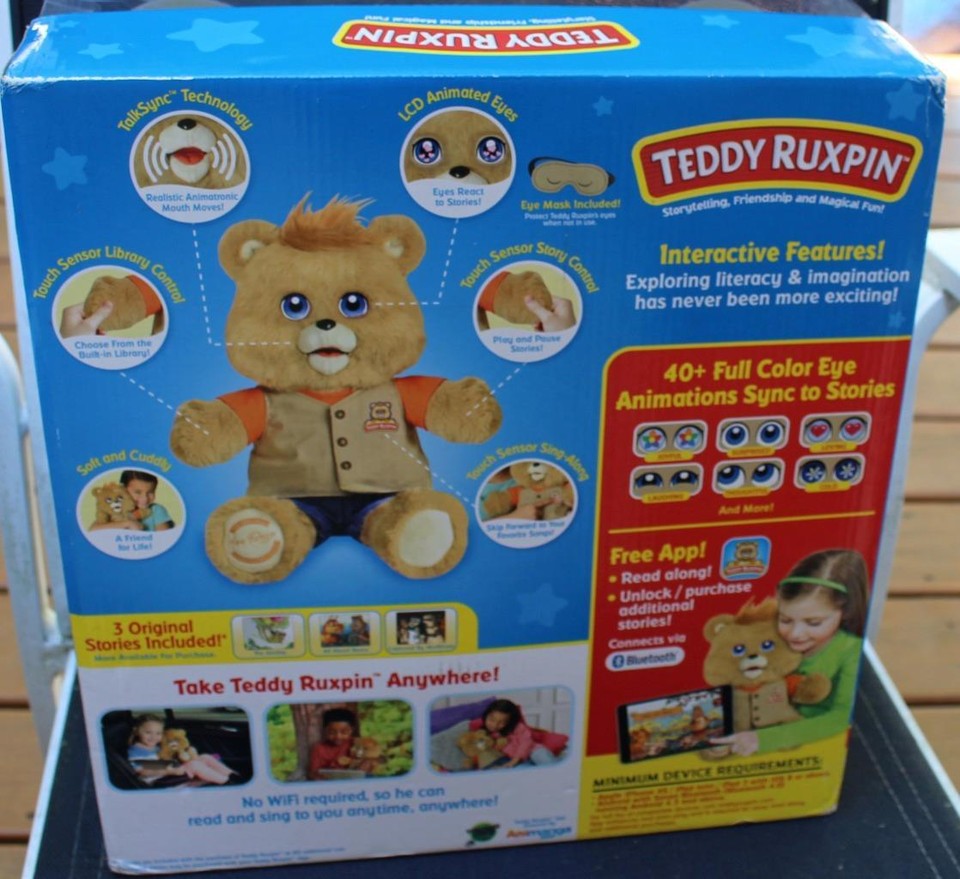 Teddy Ruxpin 2017 Animated Talking Storytelling Bear Blue Tooth Version ...