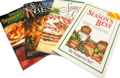 4 Pampered Chef Season's Best Fall Winter Recipes Cookbook LOT Free US ...