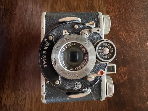 WIRGIN GEWIRETTE CAMERA 3X4CM 127 ROLL FILM NICKEL IN FEET MEYER ...