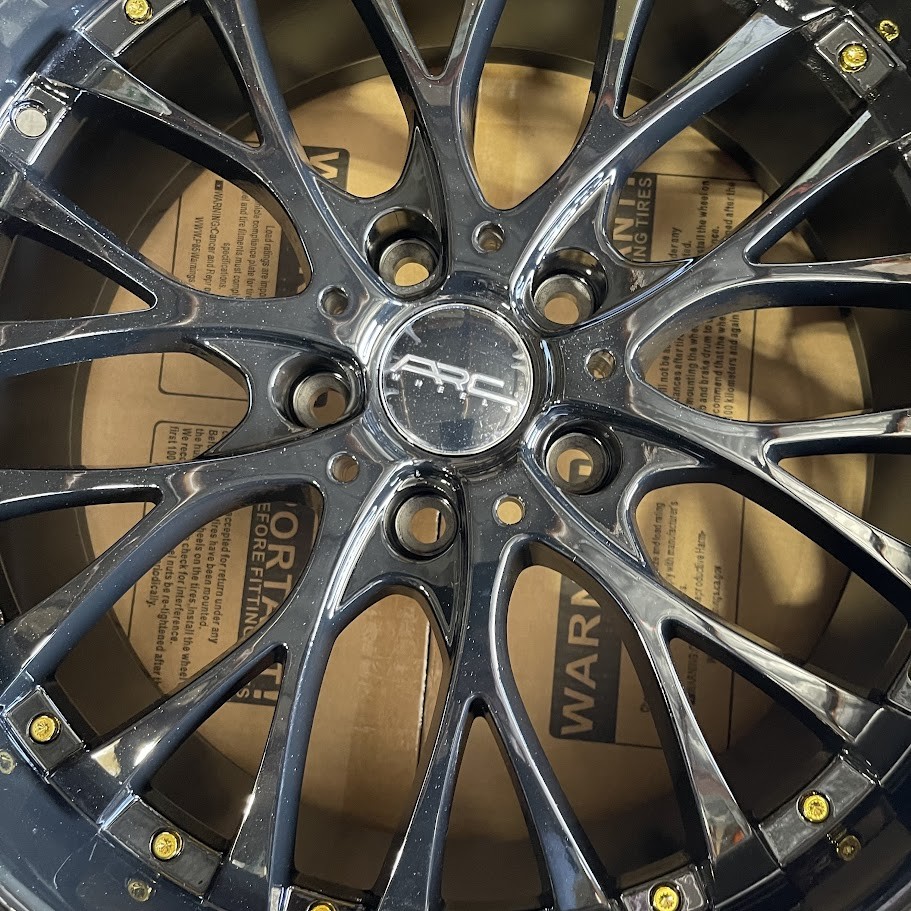 Used 18x8 Arc AR6 5x114.3 30 73.1 3 Hyper Black 1 Gloss Black Wheels ...